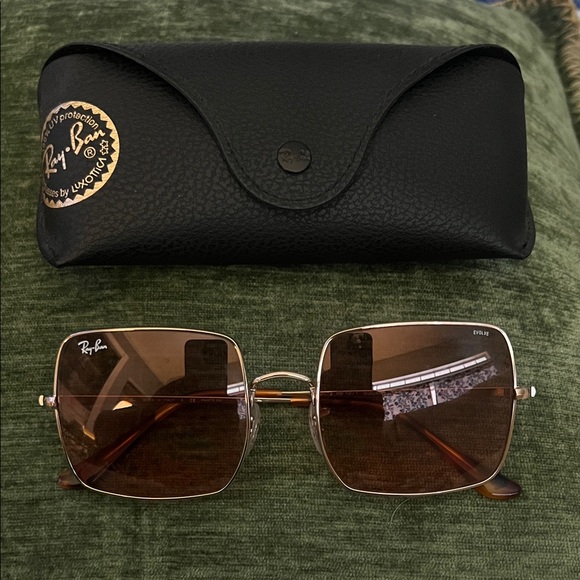 Ray-Ban | Accessories | Rayban Evolve Womens Square Brown Sunglasses ...